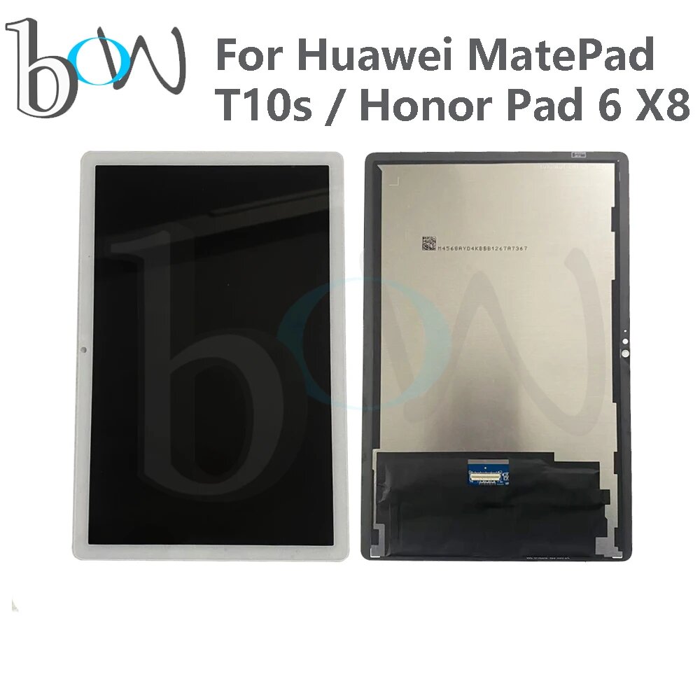 Для Huawei MatePad T 10s T10S / Honor Pad 6 X8 AGS3-W09 AGS3-L09 ЖК-дисплей, дигитайзер сенсорного экрана, стеклянная панель, сенсор в сборе Black