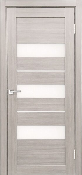 Межкомнатная Дверь Verda Х-7 Лиственница Белая со Стеклом Сатинат Белый 2000х800мм (Полотно 1шт) / Верда.