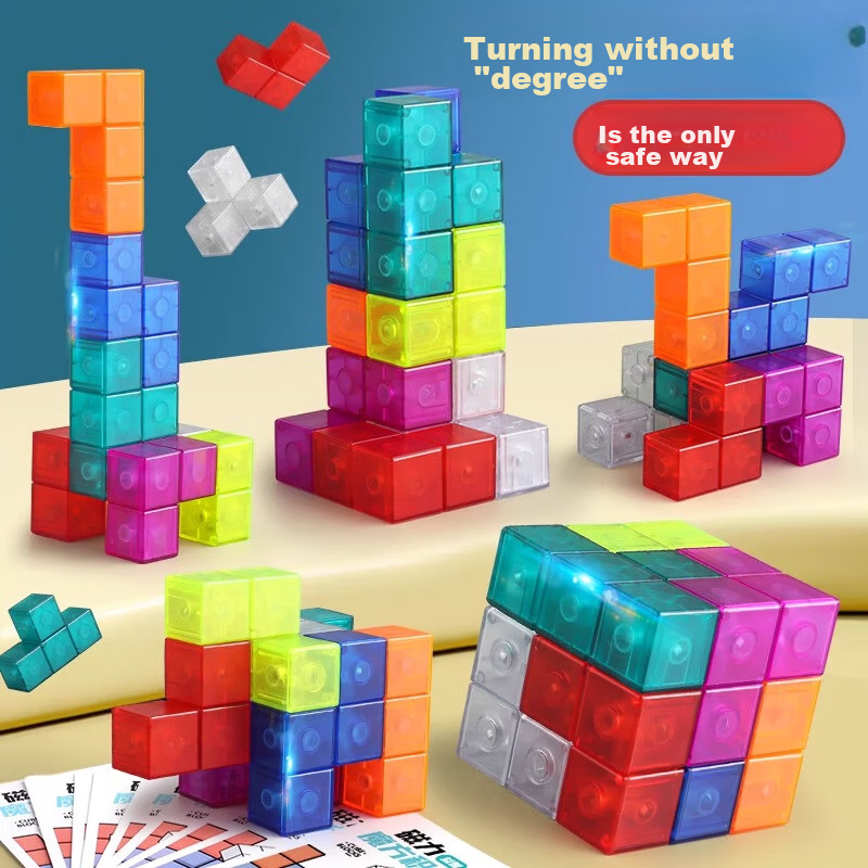 Soumade Children's Toy, Rubik's Cube, Magnetic Cube Building Blocks, Russian Cube, Three-Dimensional Spatial Thinking Gift