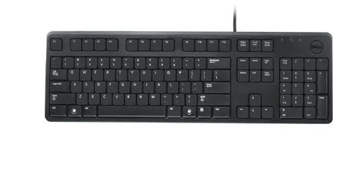 Клавиатура Dell 532V4 KB212 QuietKey, мембранная, черная, 104 клавиши