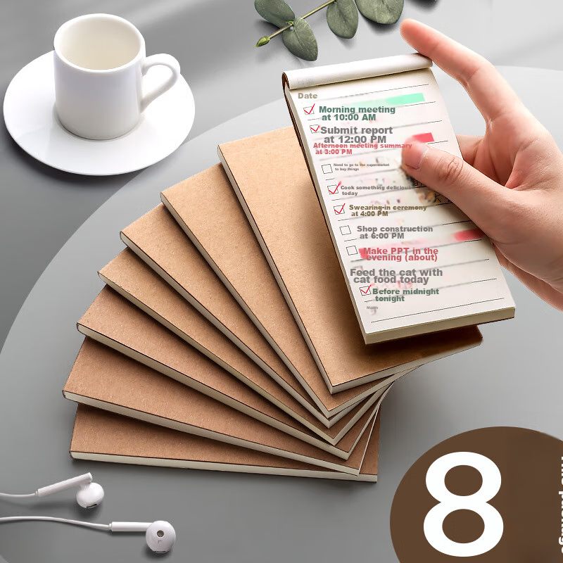 [Lowest Price Online] Jinzhi 8-Pack Tear-Off Sticky Notes, Memo Pads, Planner, Portable Notebooks, Vocabulary Books, To-Do Lists, Daily Task Notebooks, Small Notebooks, Checklists