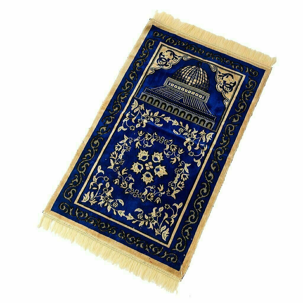 Исламский молитвенный коврик из искусственного кашемира, бархатный толстый ковер, одеяло,