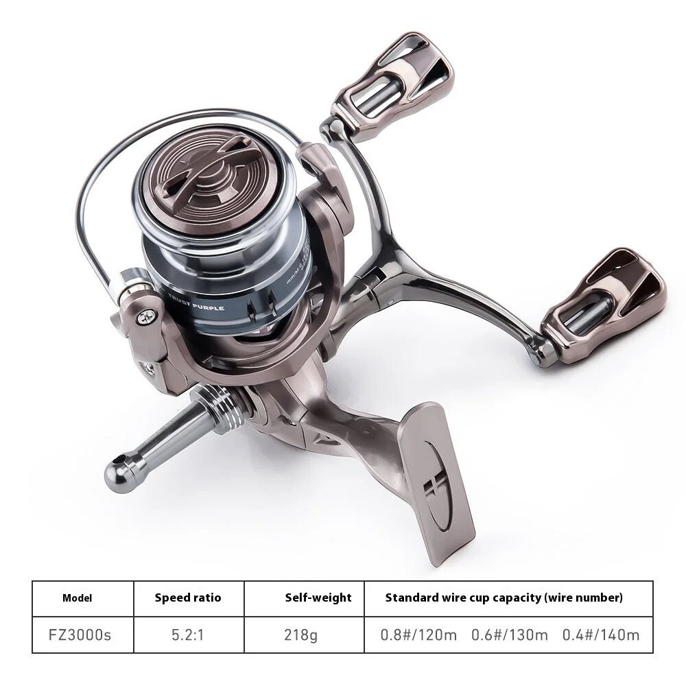 2025NEW Carbon Micro Spinning Reel Ratio 5.2:1 1500S 2500S 3500S 212g Light Low-Inertia Rotor Waterproof Anti-Rust Fishing Reel