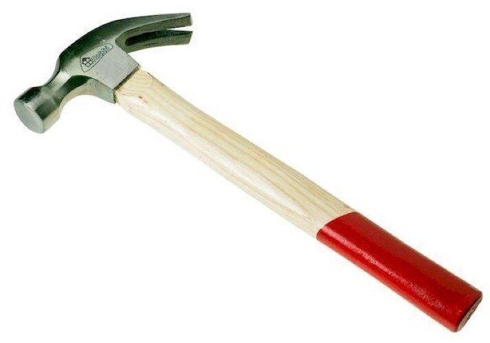 Молоток RemoColor / Ремоколор столярный, с деревянной ручкой, металлический боек, серый, 320мм / инструменты для ремонта и строительства