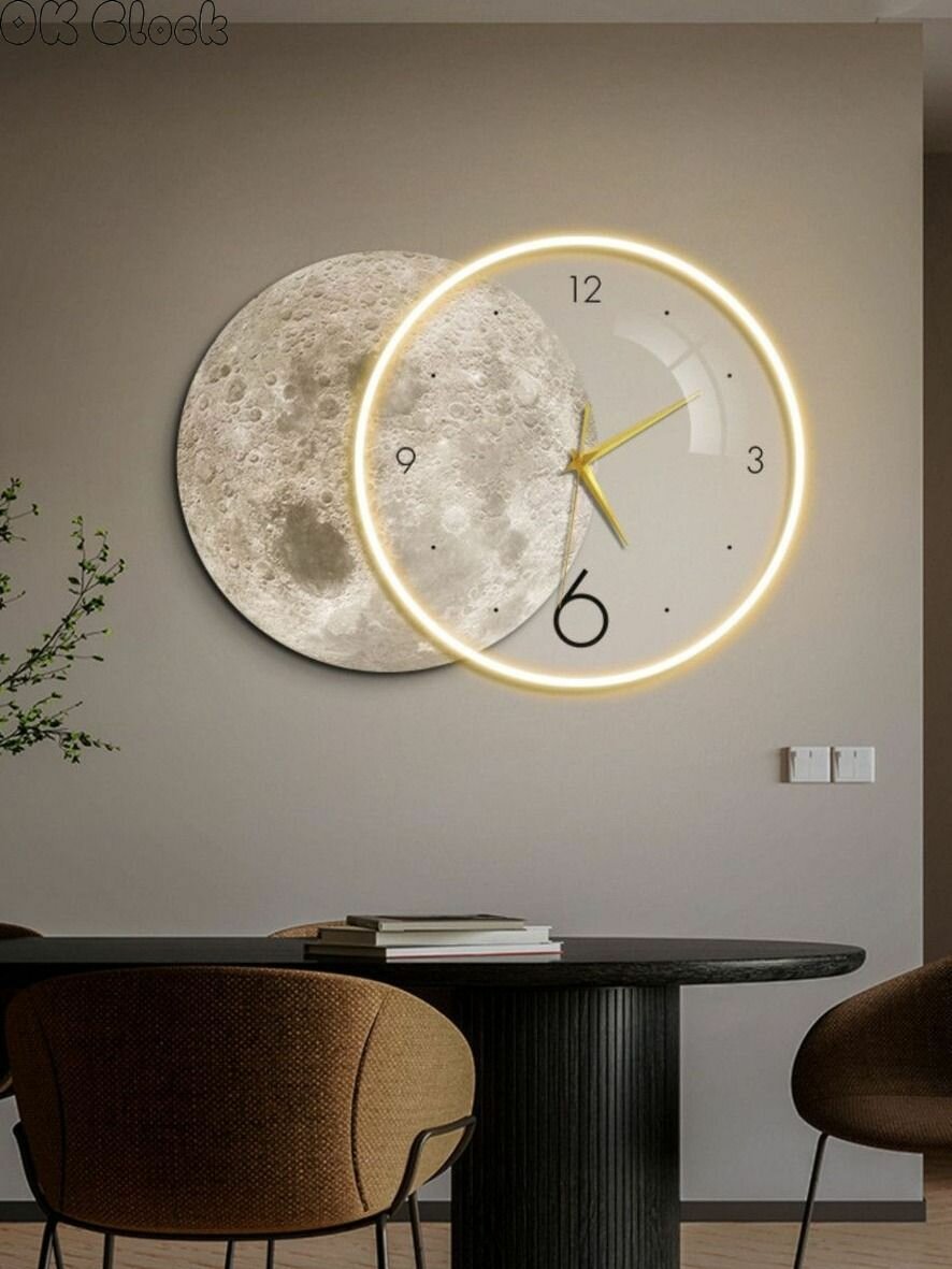 Планета Светящиеся Настенные Часы