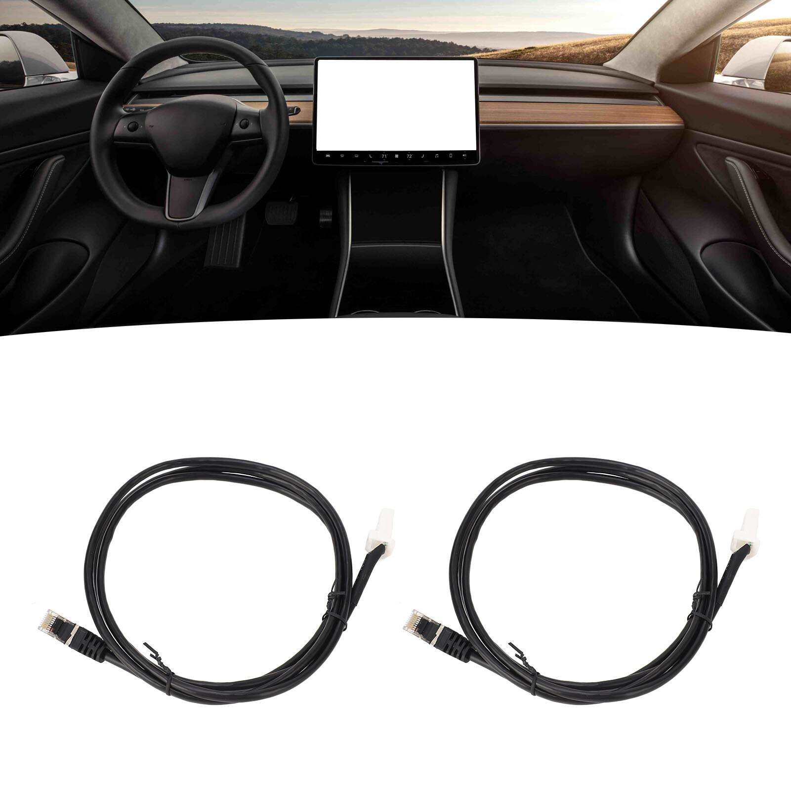 Диагностический сервисный кабель Ethernet, 2 шт, 1137658 00 C, замена для модели Tesla 3 Y, 4-контактный кабель