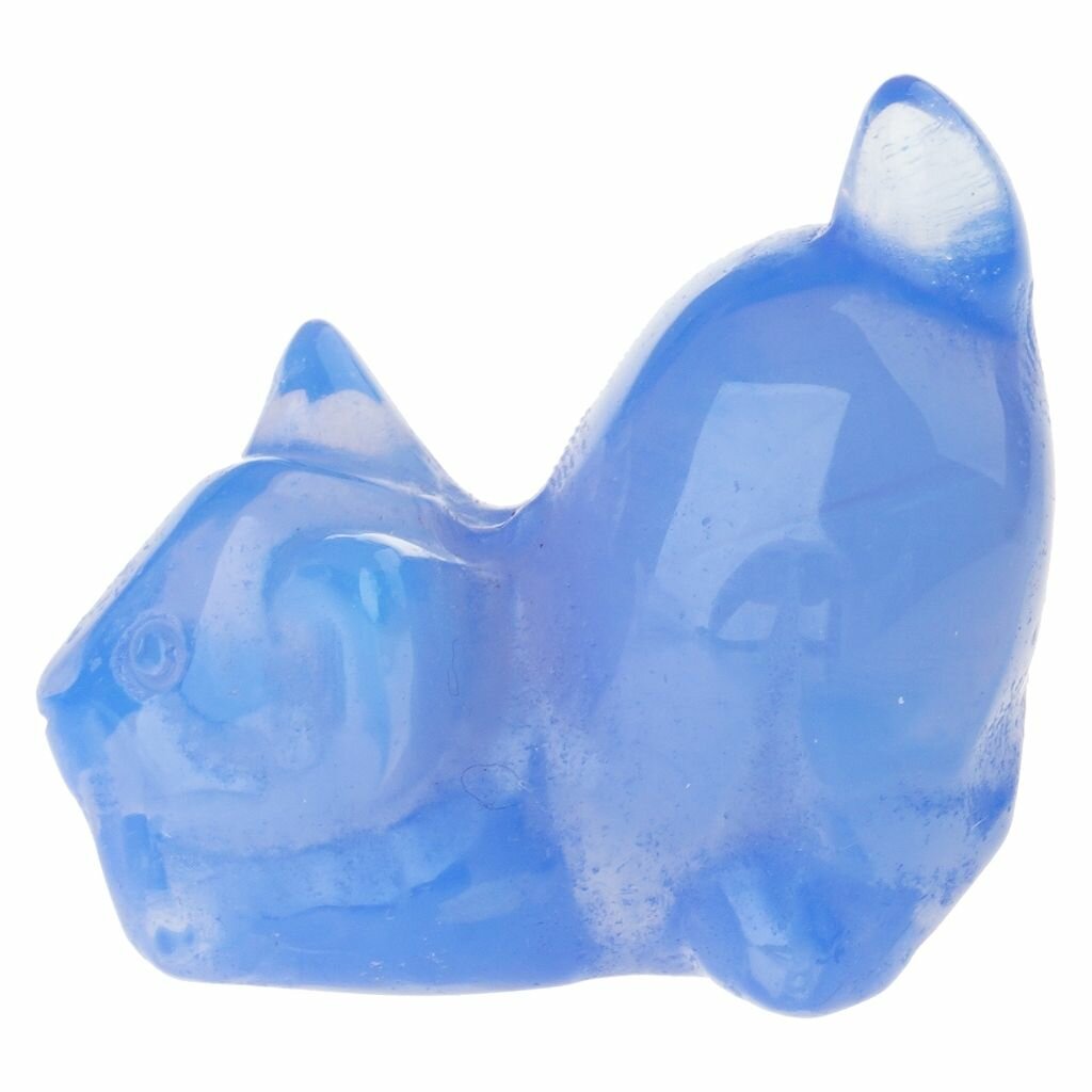 Статуэтки, (1шт) резные украшения из натурального хрусталя для котенка-голубой опал