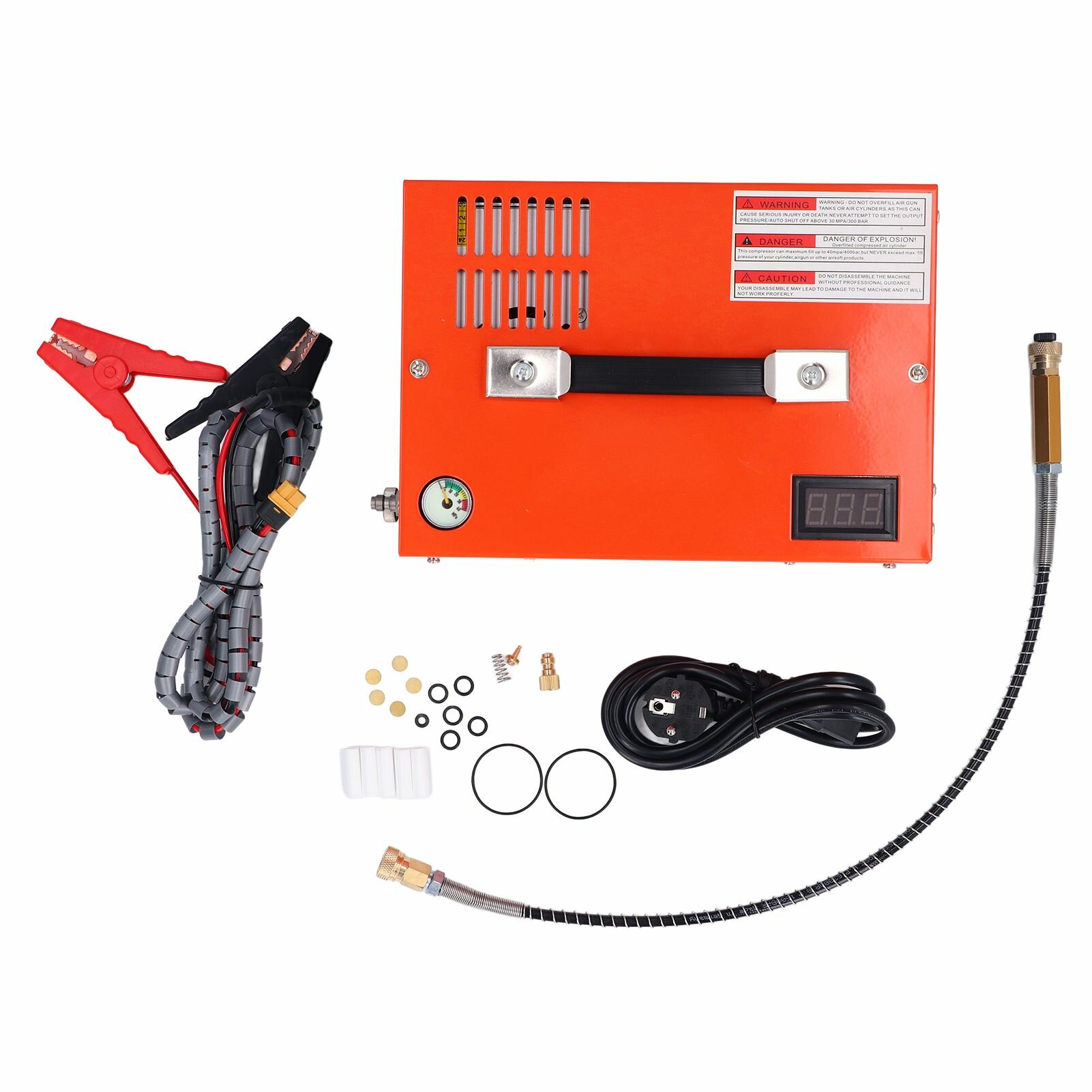 Воздушный компрессор 30 МПа, с охлаждением и дисплеем температуры, для PCP, вилка ЕС 220 В