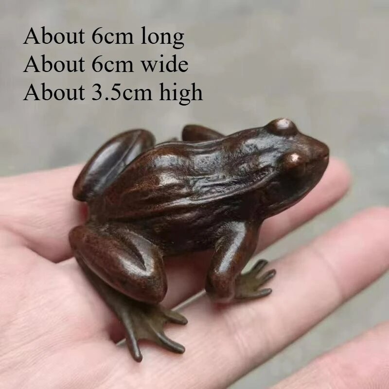 Бронзовая статуэтка лягушки из латуни