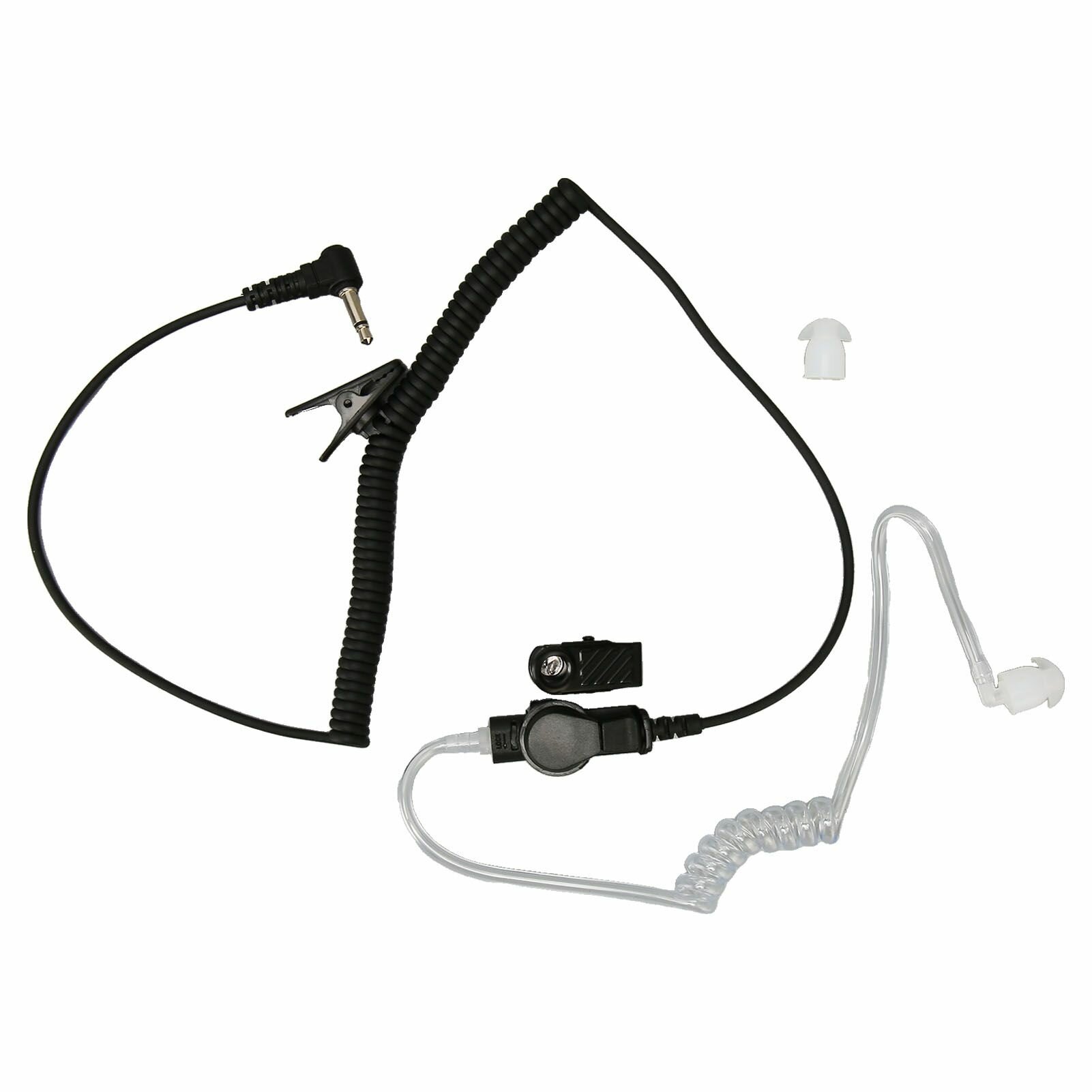 Наушник с акустической трубкой, штекер 3,5 мм, прозрачная акустическая катушка, наушники-вкладыши для 2-полосного радиоприемопередатчика, телефона, MP3, MP4