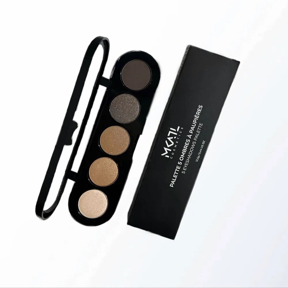 Тени в палитре 5 цветов Make-Up Atelier Paris (MKATL) - T26 Smokey Brown, 12.5гр.