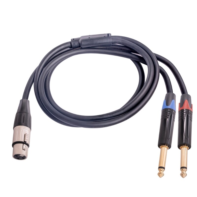 Аудиокабели XLR с 3-контактным разъемом и 2-мя разъемами 6,35 мм-2 м