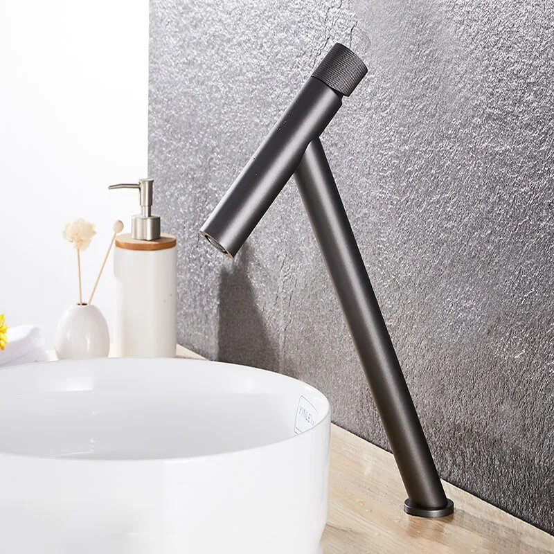 Смеситель для раковины в ванной комнате, латунный смеситель для горячей и холодной воды, кран для туалетного столика, смесители для раковины с одной ручкой, черный хром, розовое золото