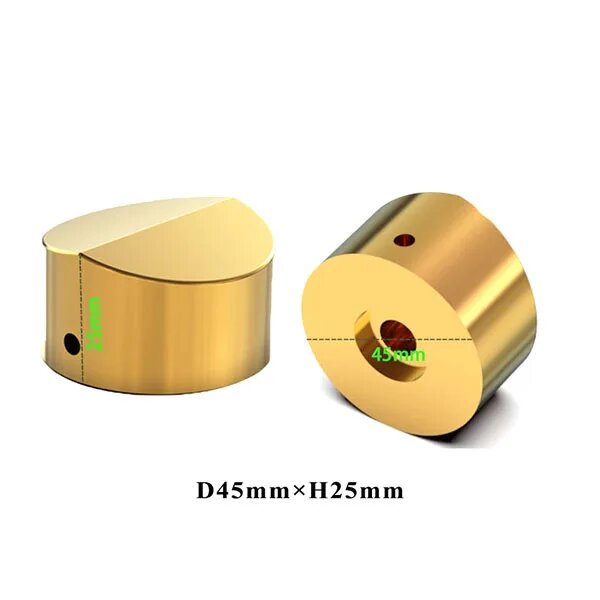 Золотая ручка регулятора громкости D45mmH25mm