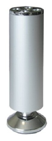 Ножка опора декоративная мебельная, диаметр 38мм, высота 149-156мм, алюминиевая - комплект 30 штук