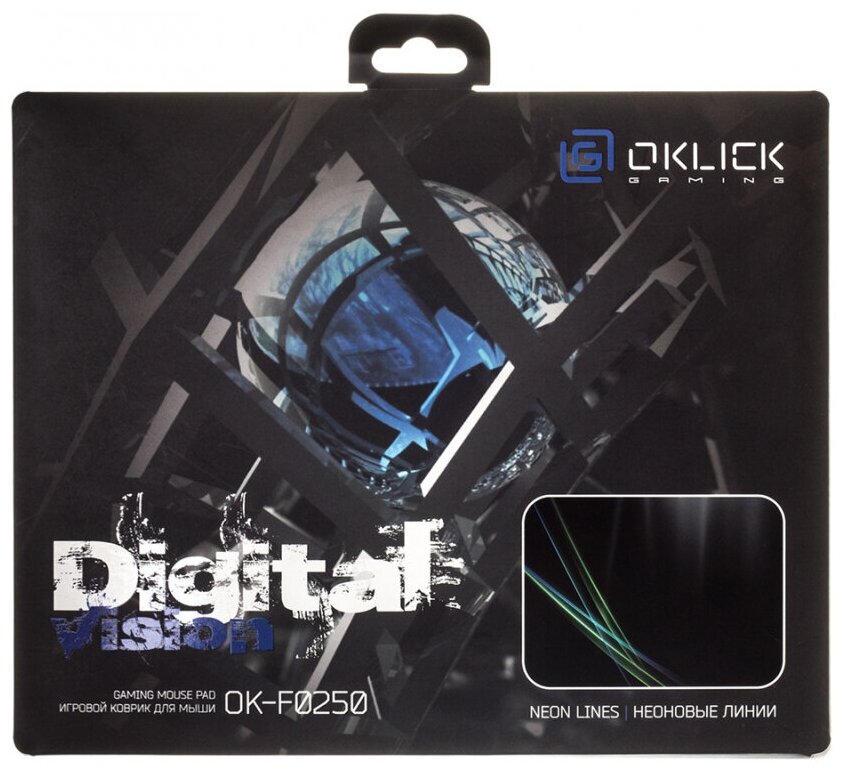 Коврик для мыши Oklick OK-F0250 рисунок/линии неоновые
