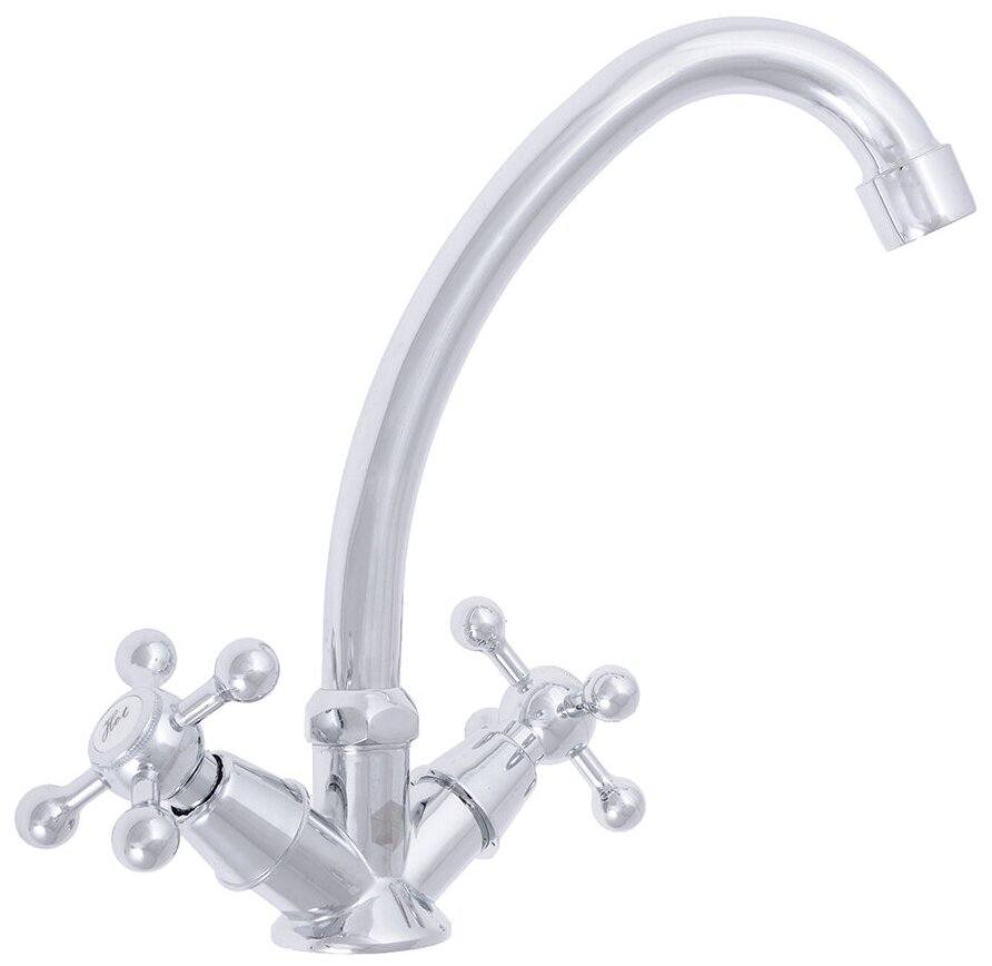 Смеситель для кухни без подводки керам. Кран-букса 3/8, хром QUARTZ