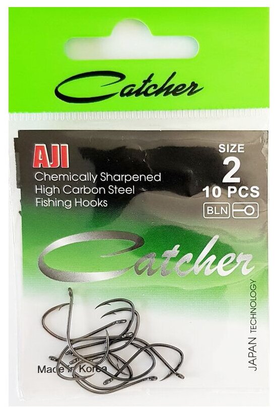 Крючок "Catcher" AJI Size 2 (1 пакетик)