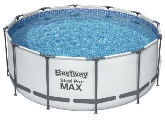 Бассейн Bestway Steel Pro Frame 56420 с лестницей, насосом и тентом