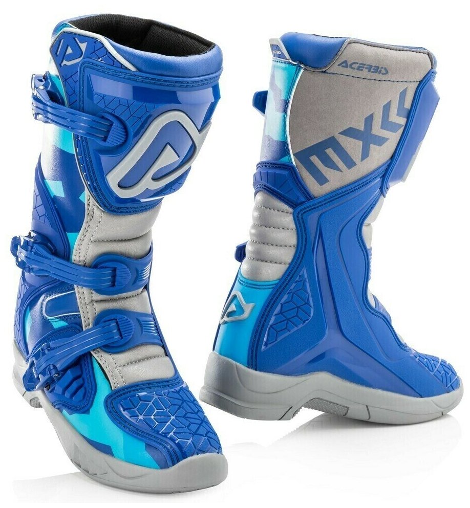 Детские Мотоботы Кроссовые Acerbis X-TEAM JR Blue/Grey, (р.37)