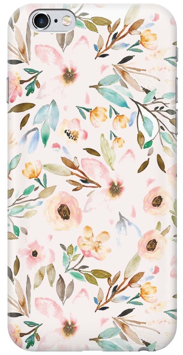 Силиконовый чехол на Apple iPhone 6s / 6 / Эпл Айфон 6 / 6с с рисунком "Розовая нежность"