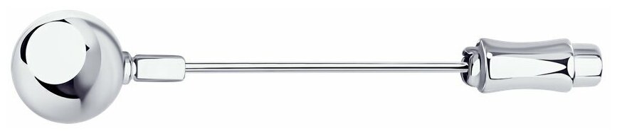 Брошь, серебро, 925 проба, родирование