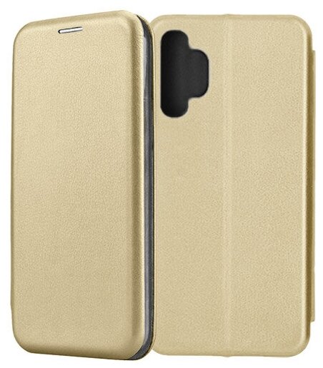 Чехол-книжка для Samsung Galaxy A32 A325 золотистый / подставка, отделение для карт