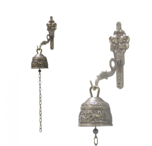 Колокольчик Alberti Livio придверный Библейский малый диам. 6 см, под бронзу