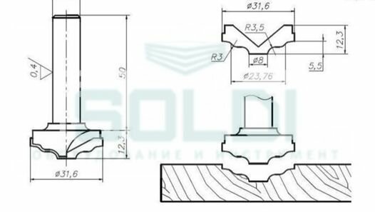 Фреза ST0600-12 PCD