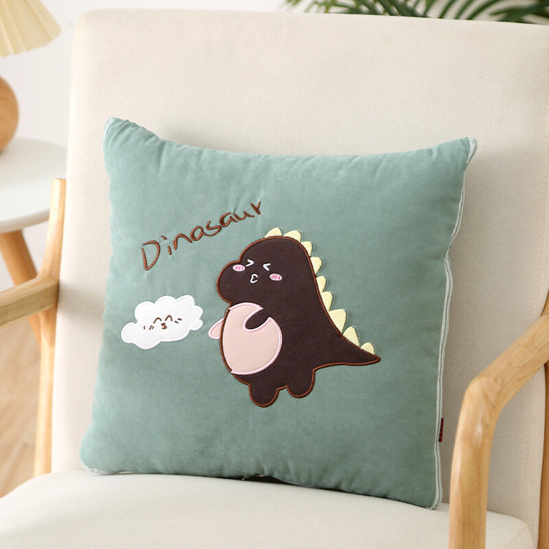 Горячая продажа милой мультяшной подушки-одеяла двойного назначения 2-в-1 для дома, автомобиля, офиса и путешествий, многофункциональная подушка-одеяло