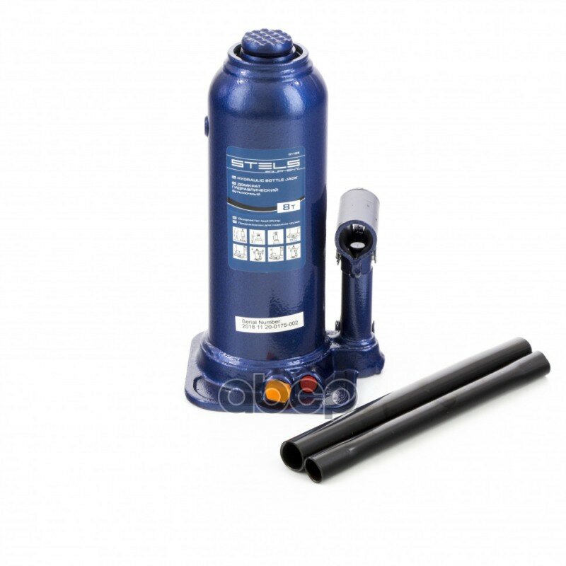 Домкрат Гидравлический Бутылочный, 8 Т, H Подъема 222-447 Мм// Stels Stels арт. 51165