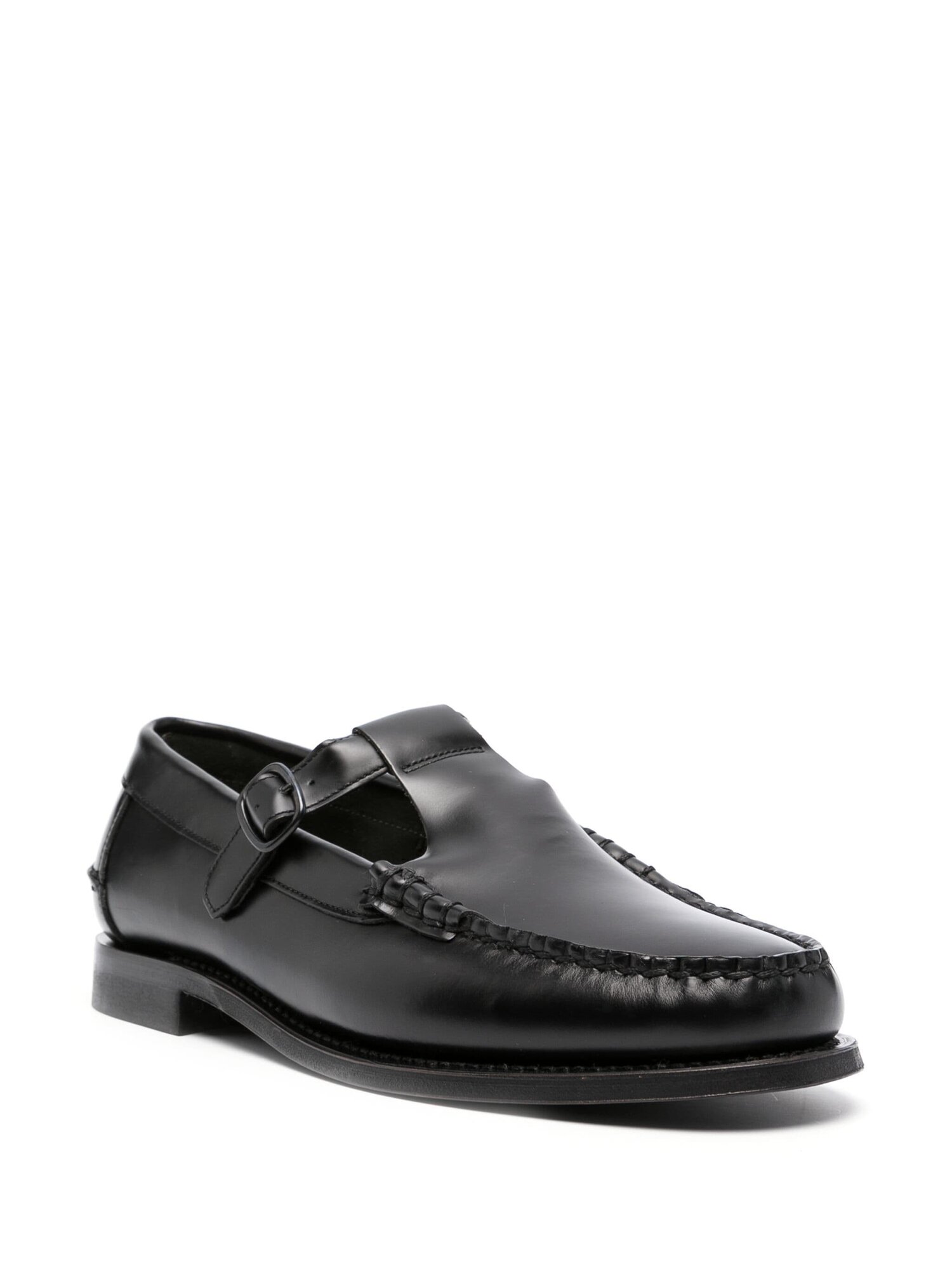 Лоферы HEREU Alber leather loafers, размер 42, black/black — фото 1