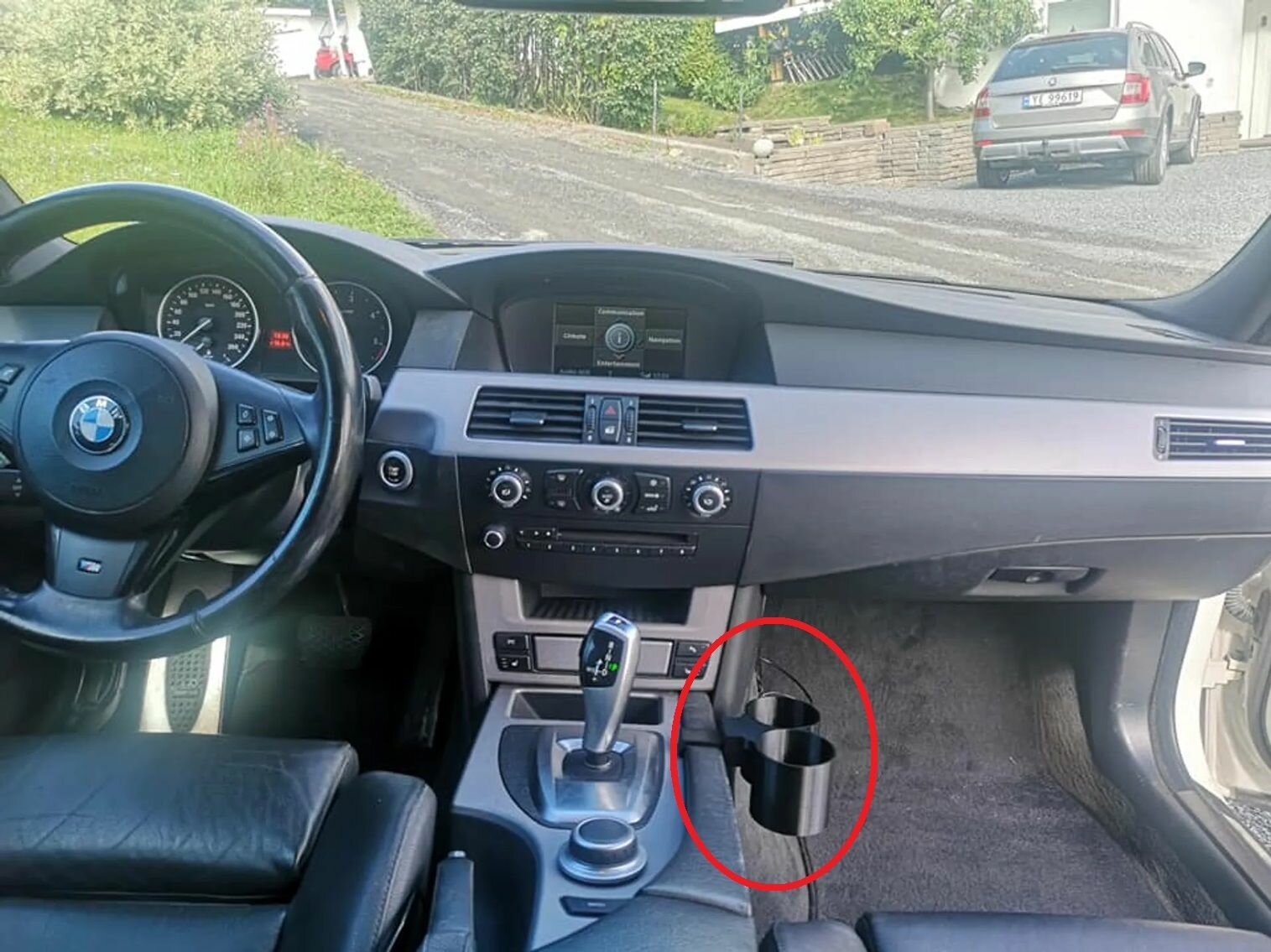 Подстаканник, для BMW E60, E61, PET-G, черный, два отделения, 115 г