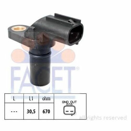 Датчик положения коленвала Facet 9.0522 для Chevrolet Aveo (2005-н. в.), Chevrolet OPTRA 1J (2003-н. в.), Daewoo Kalos (2002-2004)