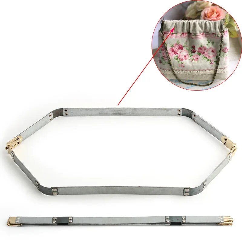 Рамка для внутренний гибкий каркас, металлическая, на застежке, для кошельков, 2-10-30 шт. 2 Pieces, 38cm