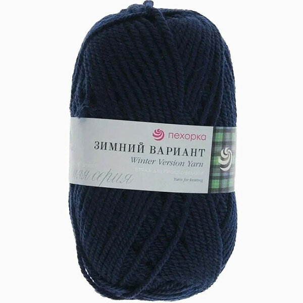Пряжа Пехорка зимний вариант 571 синий (10 мотков)