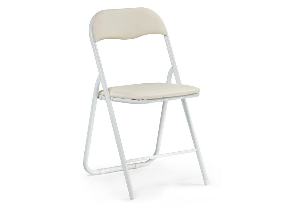 Стул на металлокаркасе Woodville Стул на металлокаркасе Fold 1 складной beige / white - комплект из 4 шт