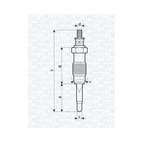 Свеча накаливания для автомобиля, MAGNETI MARELLI 062500300304 (1 шт.)