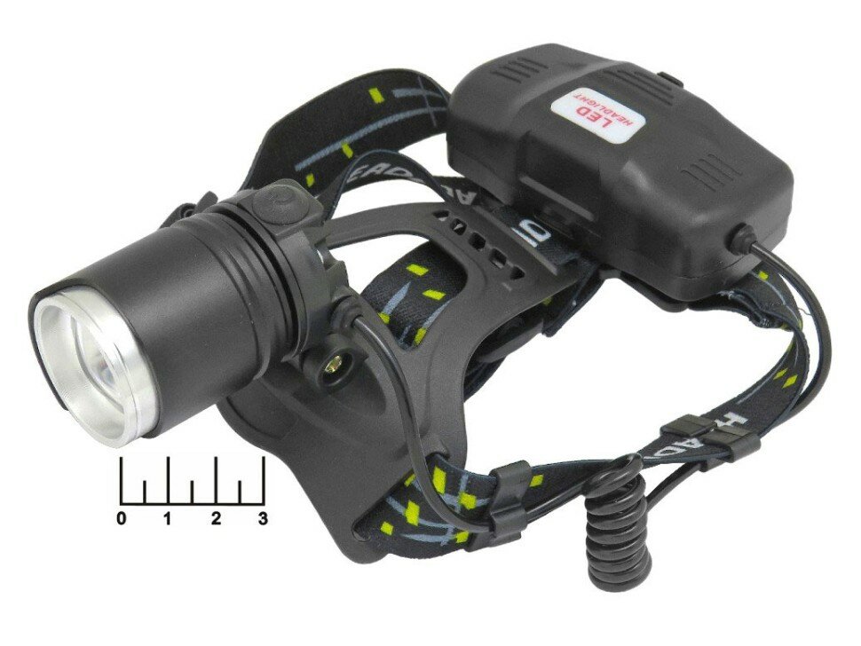 Фонарь налобный 2*18650 1 светодиод аккумуляторный SBF-HL042 3 режима zoom (з/у Type C)