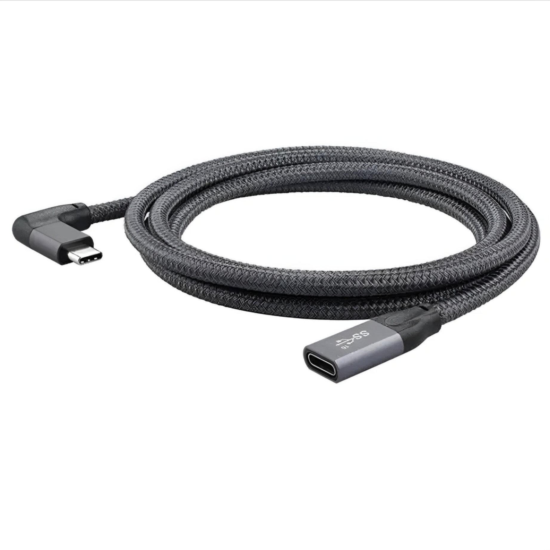 Изогнутый удлинитель USB 3.1 Type-C, 100Вт, PD 5А, 4K @ 60 Гц, 10 Гбит/с, шнур-удлинитель для ноутбука