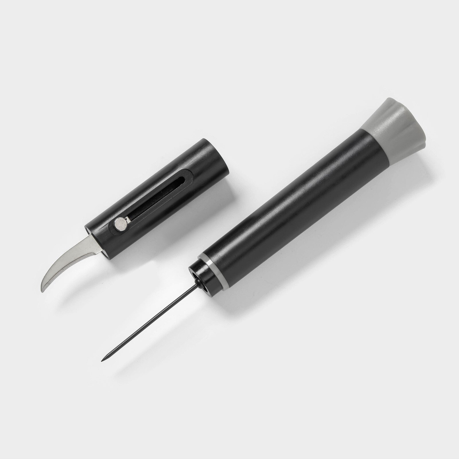 Штопор для вина вакуумный «Умница», 19 см, чёрный