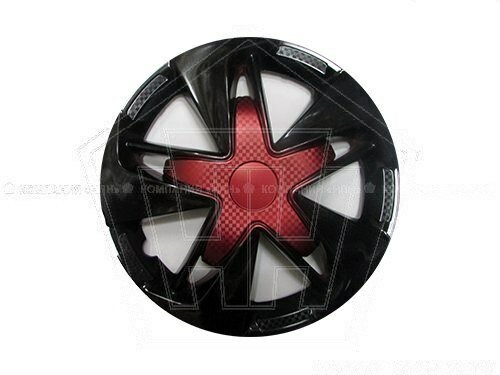 Колпаки декоративные (на пруж.) r-14 "супер астра" микс бордово-черный карбон (к-т 2 шт) (lw1446)