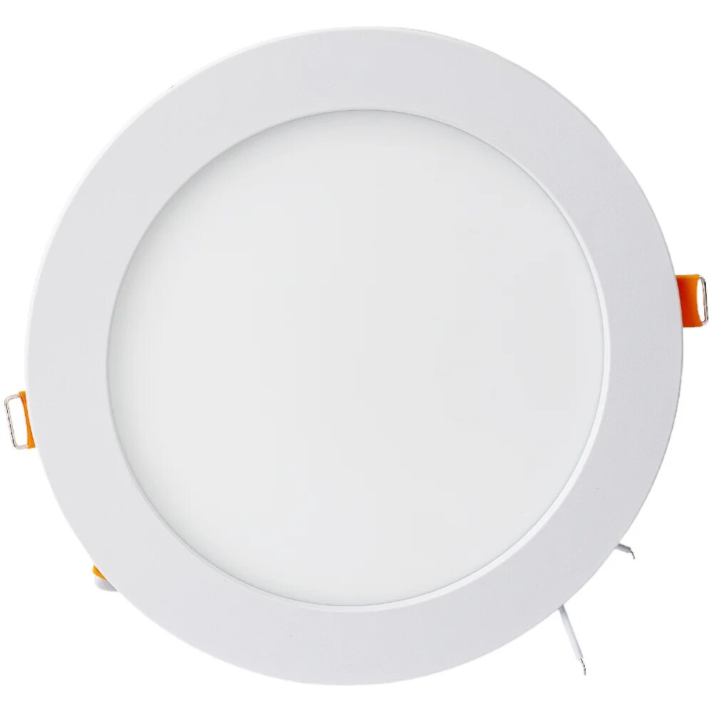 Встраиваемый круглый даунлайт с драйвером Ecola LED downlight 15W 220V 4200K 195x20 DRRV15ELC