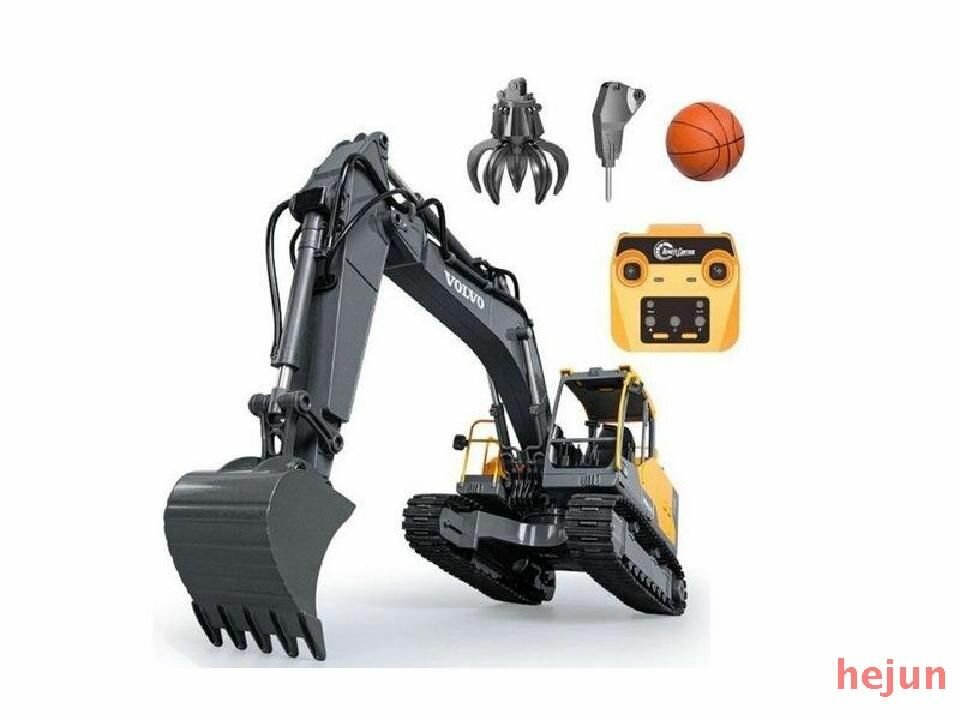 Радиоуправляемый экскаватор Double Eagle Volvo EC160E 1/16,2.4G, металл, 3 в 1 RTR - E598-003