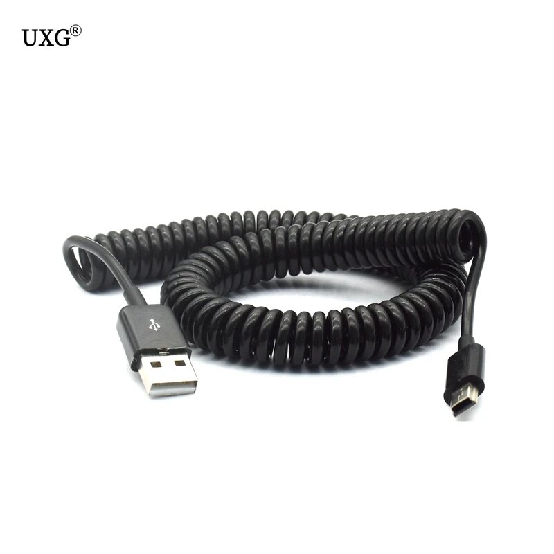 Пружинный кабель USB 2.0/Mini USB для цифровой камеры 30cm to 70cm