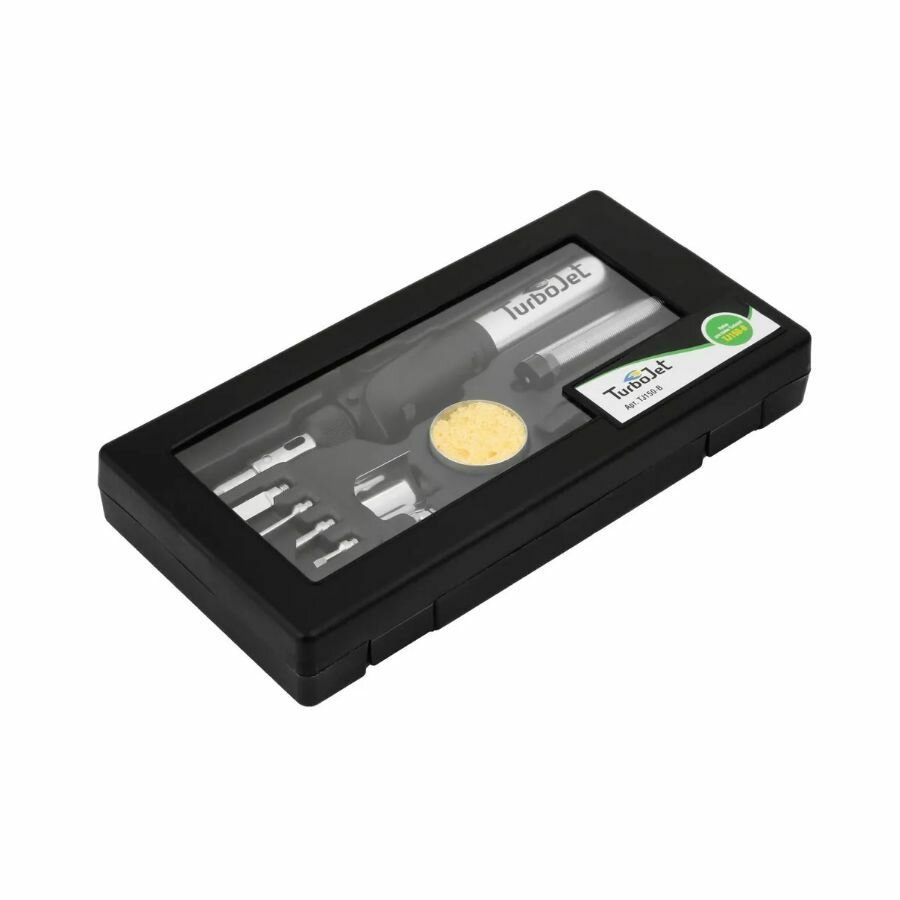 Газовый паяльник TurboJet TJ150-B, пьезоподжиг, бутан, 256Вт, черный