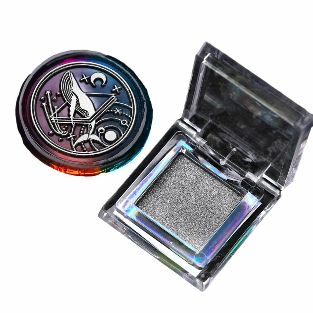 1 коробка огненной краски small square magic mirror powder-белая малька