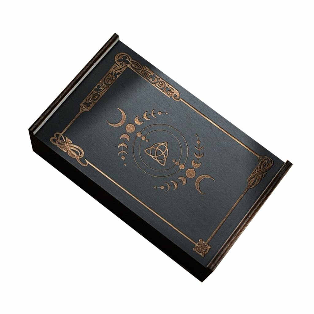 Деревянный футляр для хранения карт Таро, коробка карт, портативный контейнер, долговечные астрологические безделушки