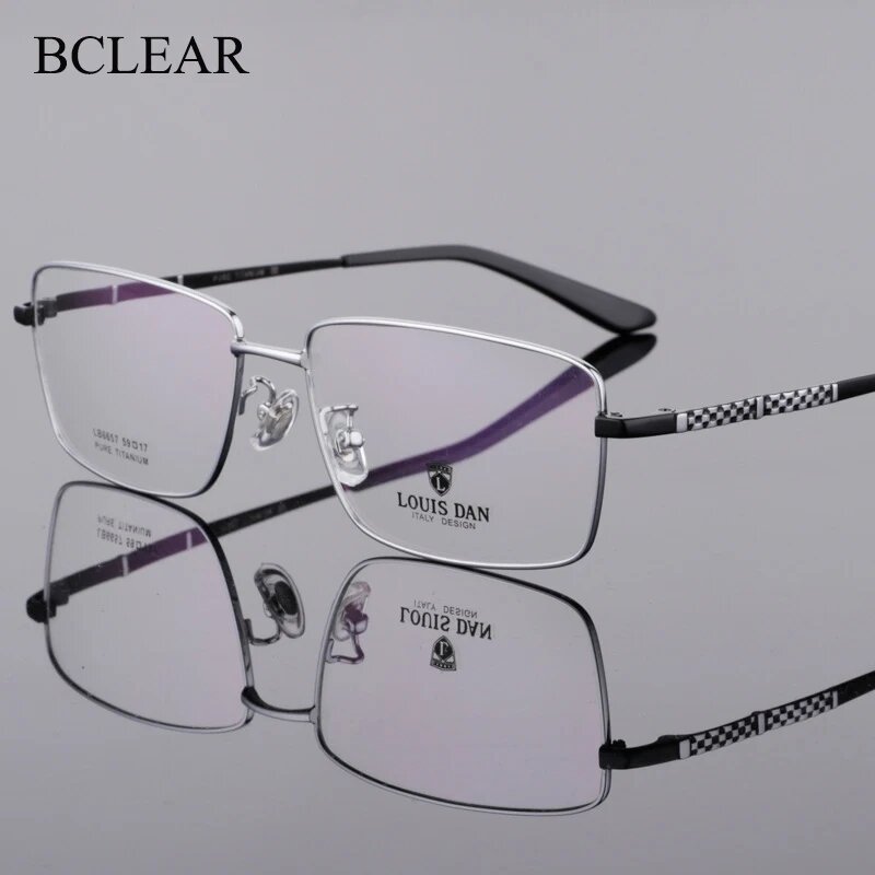 Мужские очки BCLEAR Louis Dan, серебряная оправа
