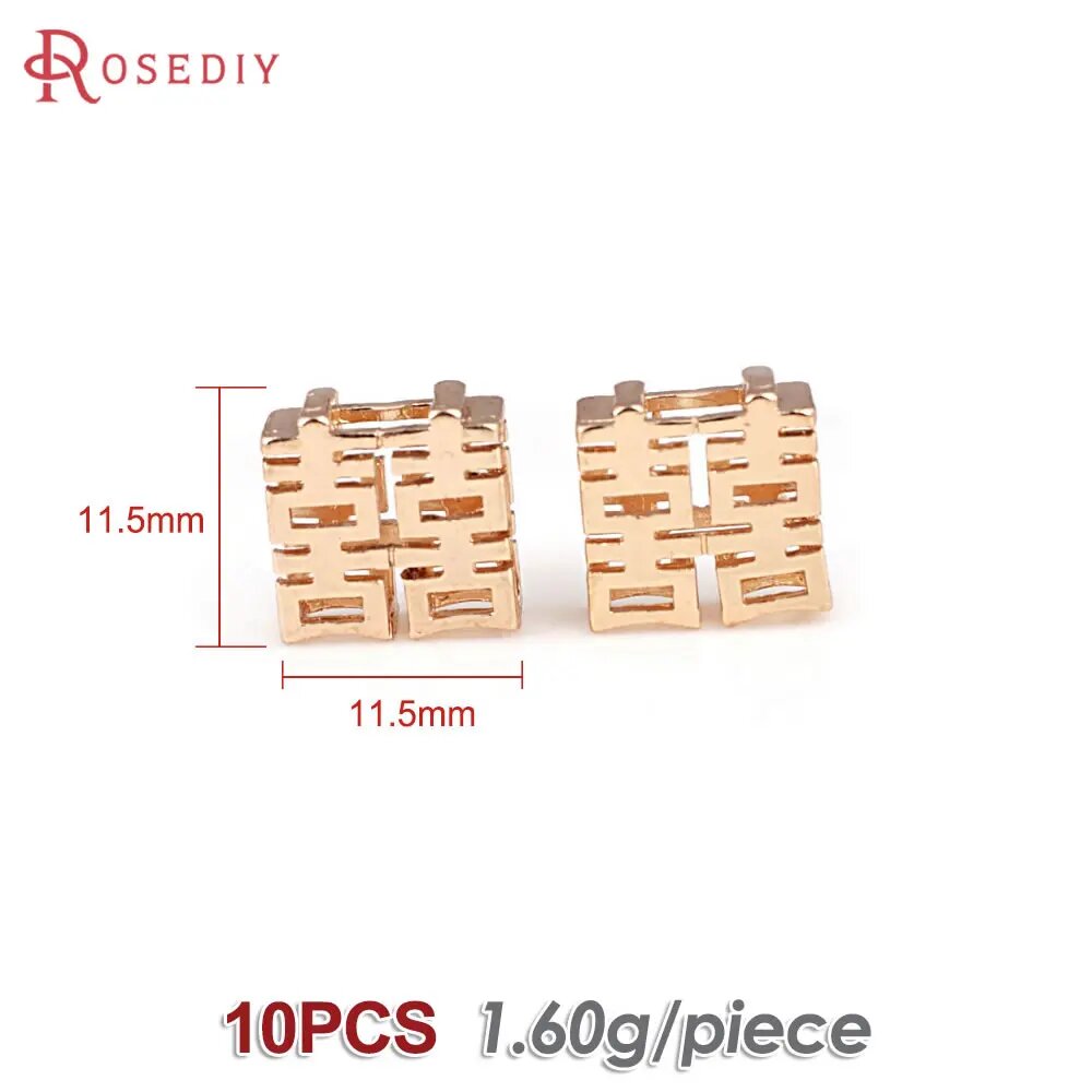 Бусины-разделители для браслетов Rosediy, латунные, золотого цвета Бежевый, 30635-18K Gold Color